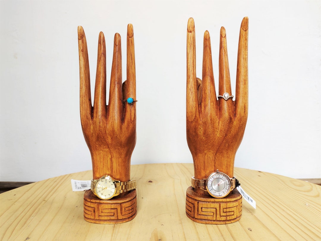 Ring Display - Hand Jewelry Display, Wood Display, Ring Stand Holder ...
