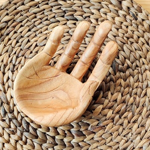 Signed Handcarved Wood Hand Sculpture From Suar Wood - Etsy
