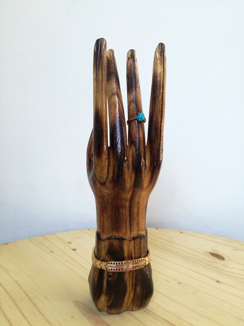 Wooden Hand Display With Burning Motive Manequin Hand | Etsy