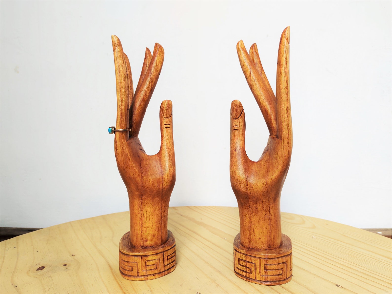 Ring Display Hand Jewelry Display Wood Display Ring Stand - Etsy