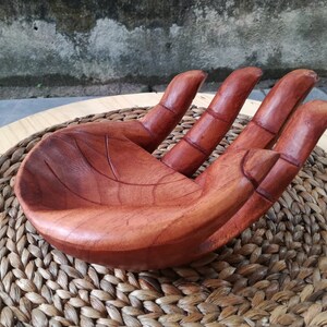 Signed Handcarved Wood Hand Sculpture From Suar Wood - Etsy