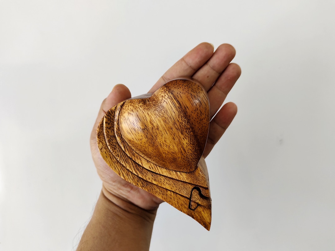 Heart-shaped Wood Puzzle Box, "flying Heart" - Etsy