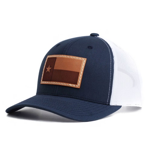 Texas Trucker Hat Leather Patch Hat Texas State Cap - Etsy