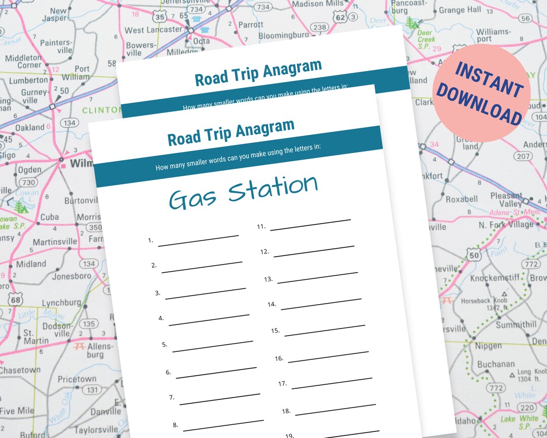 Road Trip Kids Printable, Road Trip Kids Activities, Printable Travel ...