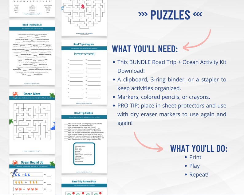 Kids Road Trip Games Printable, Road Trip Activity Book, Road Trip ...