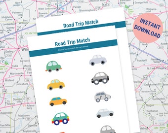 Printable Car Rainbow Road Trip Game - Etsy