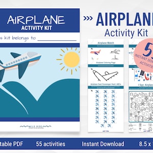 Airplane Activity Book, Airplane Games for Kids, Travel Activities for ...