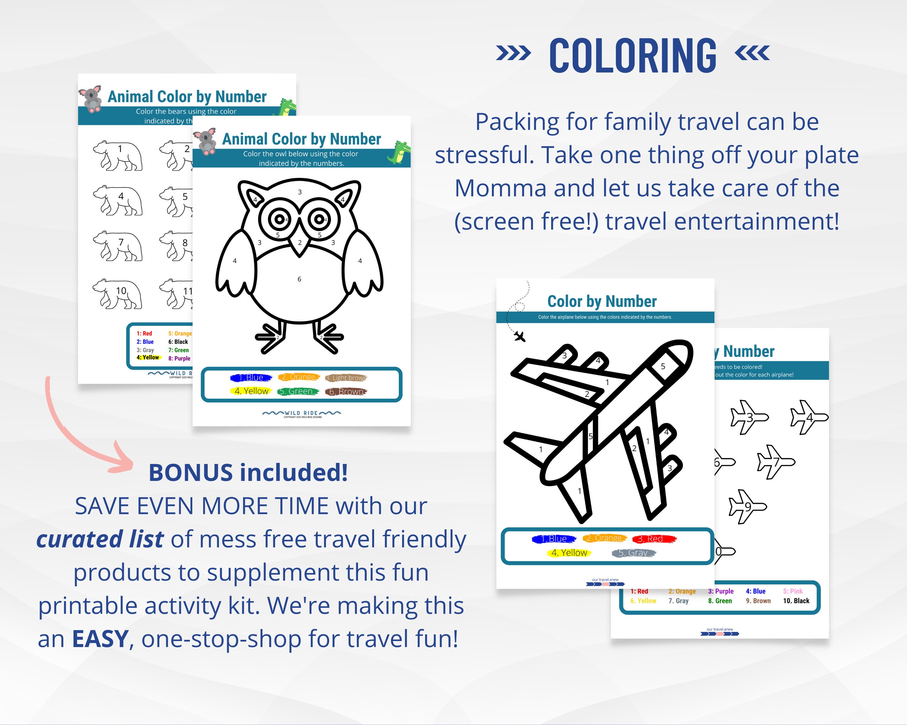 Kids Travel Activity Pack, Travel Games Printable, Airplane Activities ...