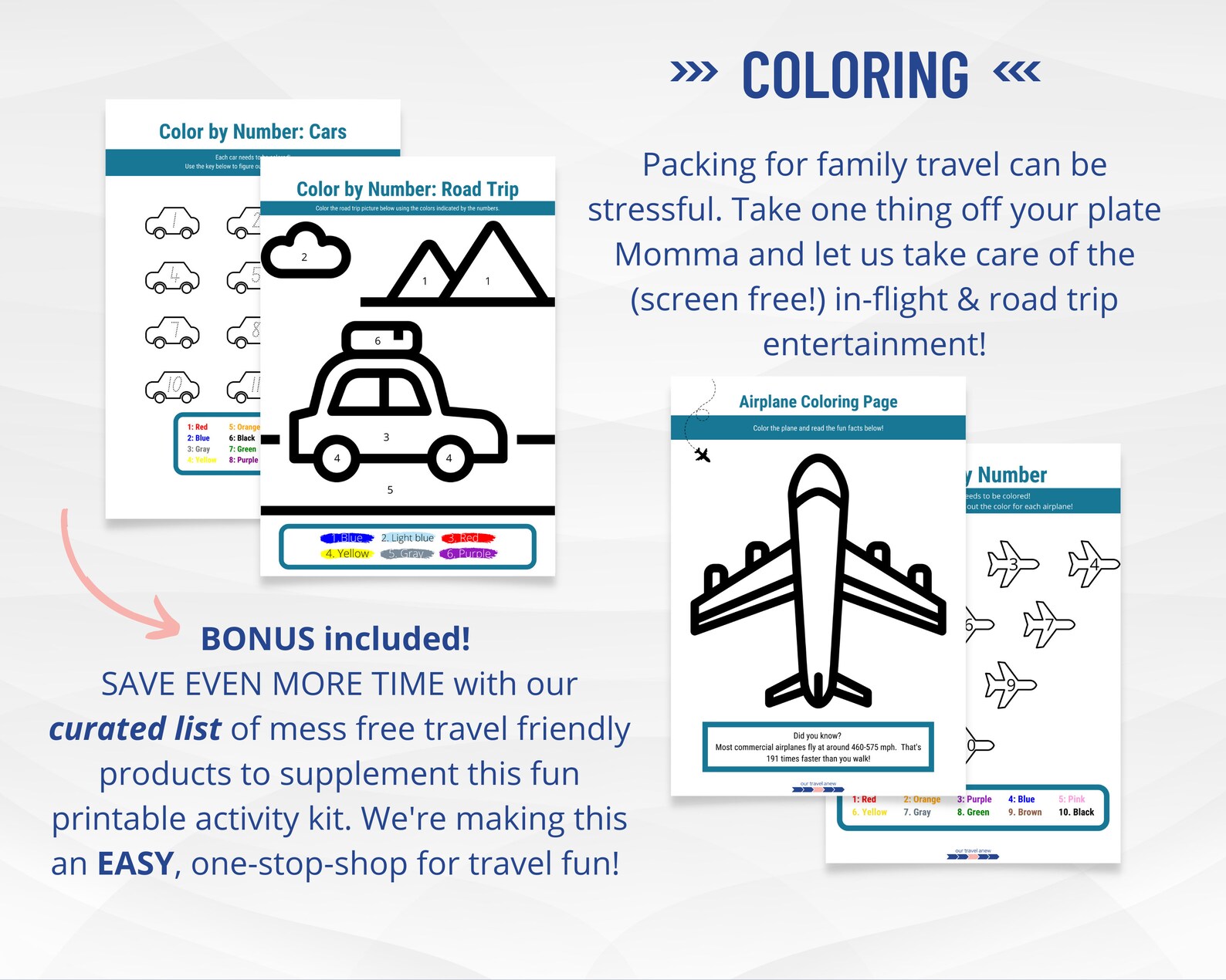 Travel Activity Books for Kids, Road Trip Printable Activities, Road ...