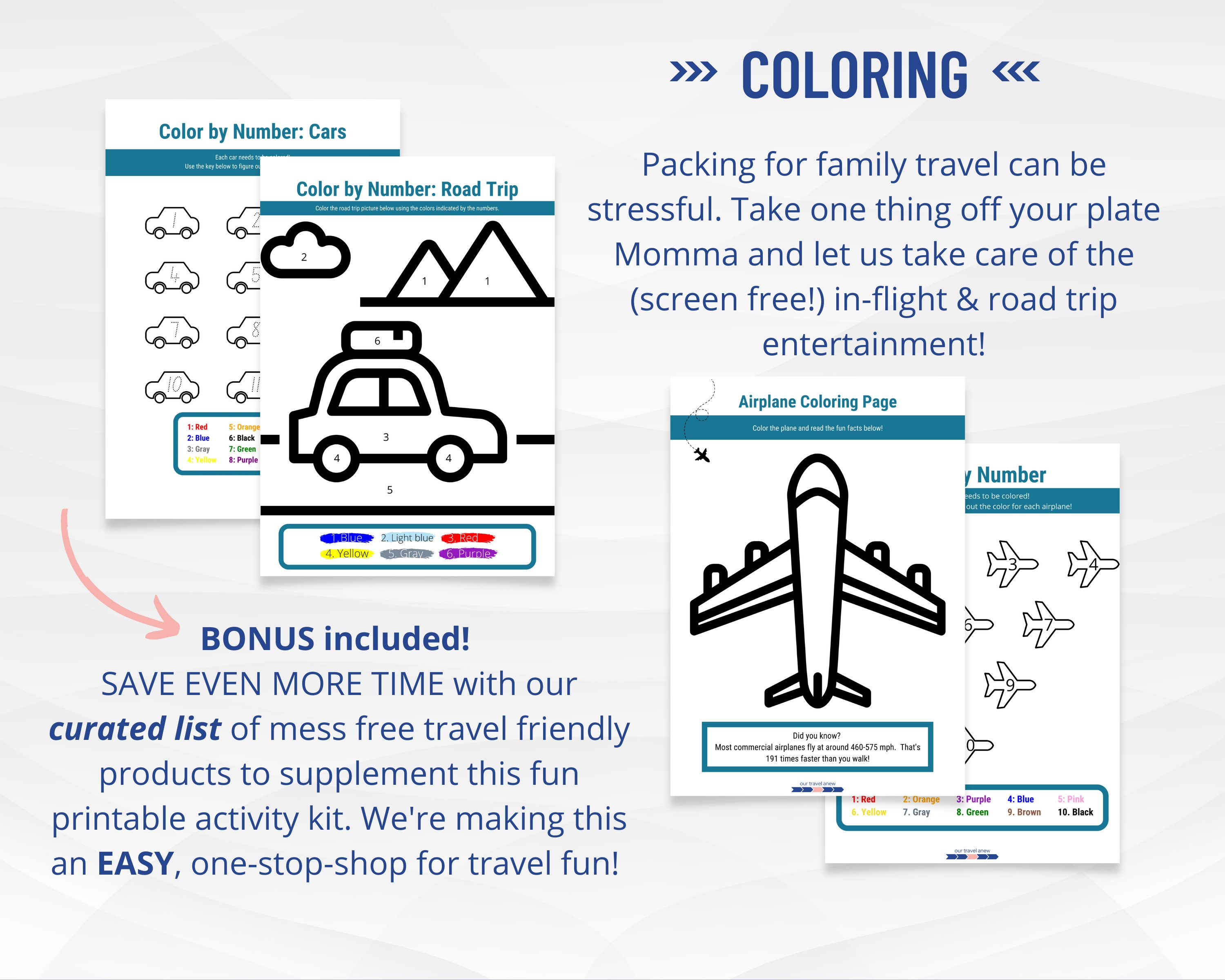 Travel Activity Books for Kids, Road Trip Printable Activities, Road ...