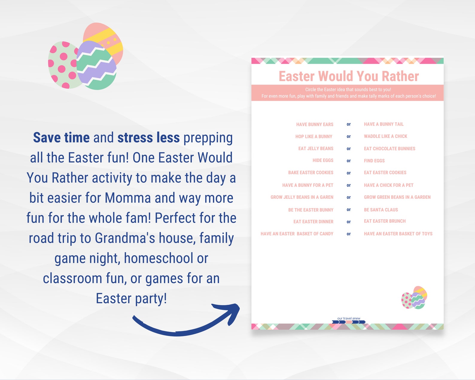 Would You Rather Easter, Printable Easter Game, Easter Activity Sheet ...
