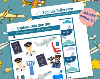 Preschool Travel Printable, Airplane Activities Printable, Airplane ...