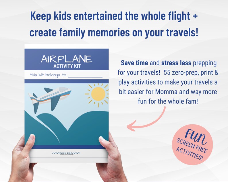 Airplane Activity Book, Airplane Games for Kids, Travel Activities for ...