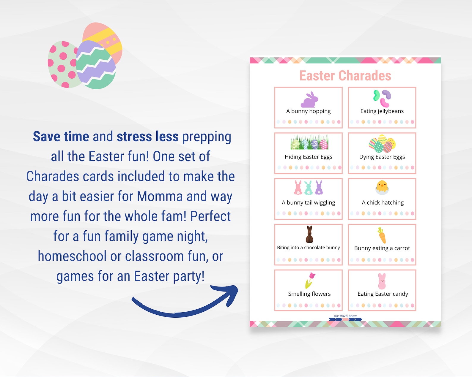 Printable Easter Game, Charades for Kids, Easter Activity Sheet, Easter ...