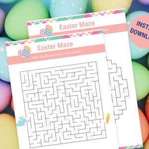Printable Easter Game, Mazes for Kids, Easter Activity Sheet, Easter ...