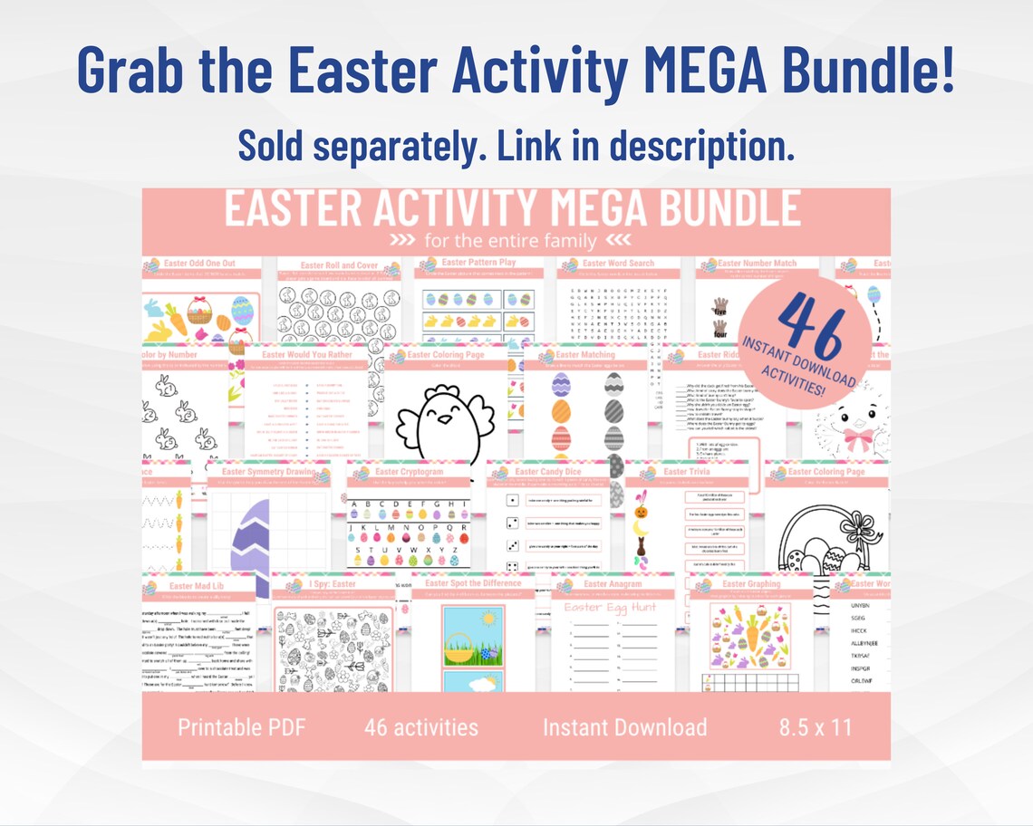 Printable Easter Game, Connect the Dots for Kids, Easter Activity Sheet ...