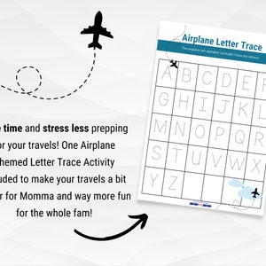 Letter Tracing for Kids, Printable Airplane Activities, Plane ...