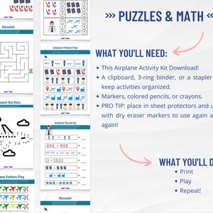 Airplane Games for Kids, Printable Travel Games, Plane Activities for ...