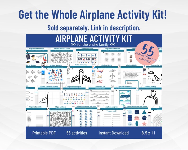 Letter Tracing for Kids, Printable Airplane Activities, Plane ...