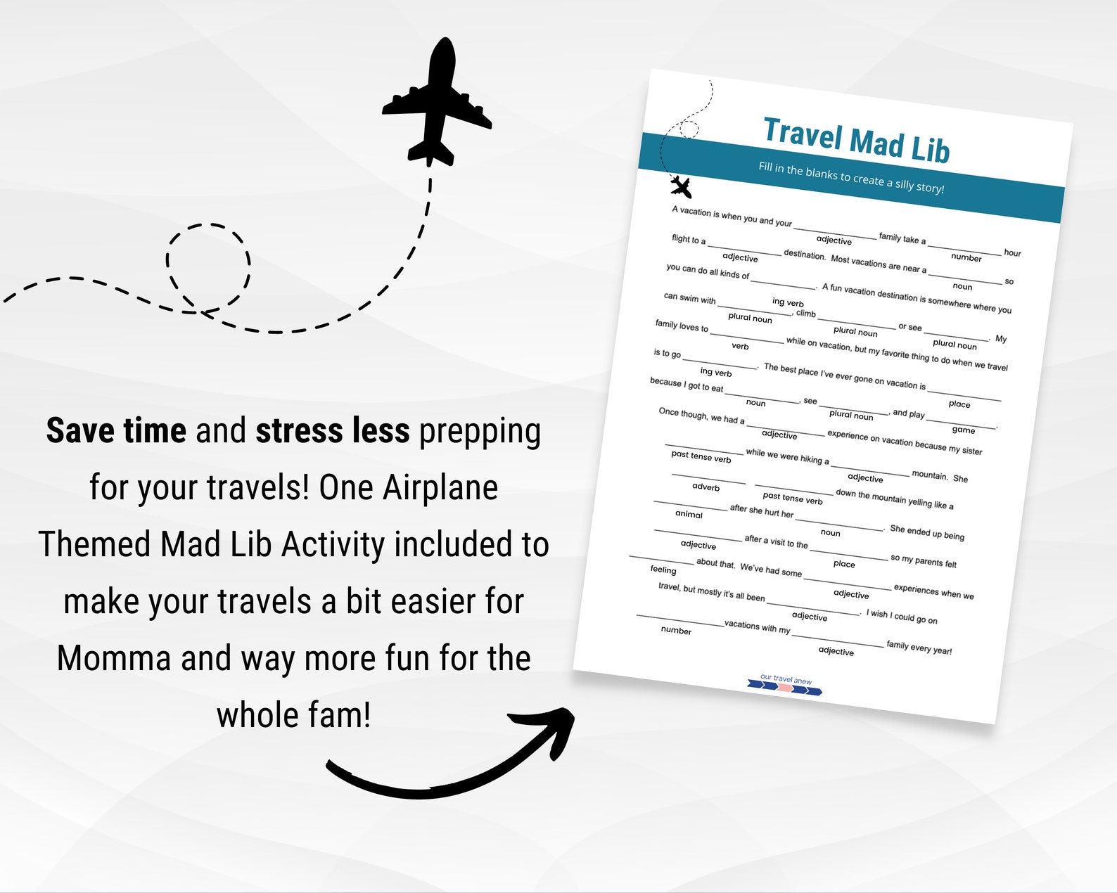 Mad Libs for Kids, Printable Airplane Activities, Plane Activities for ...