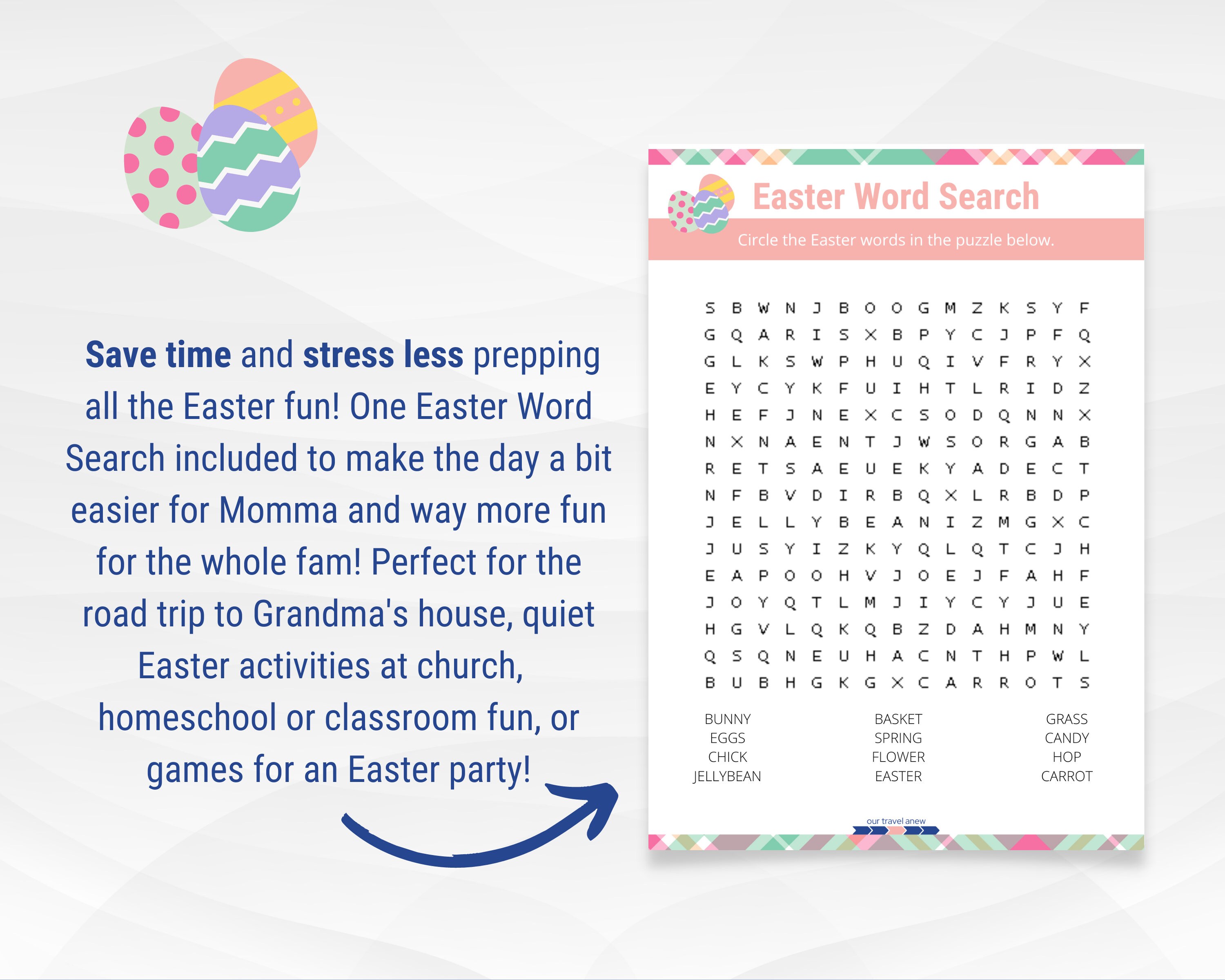 Easter Word Search, Printable Easter Game, Easter Activity Sheet ...