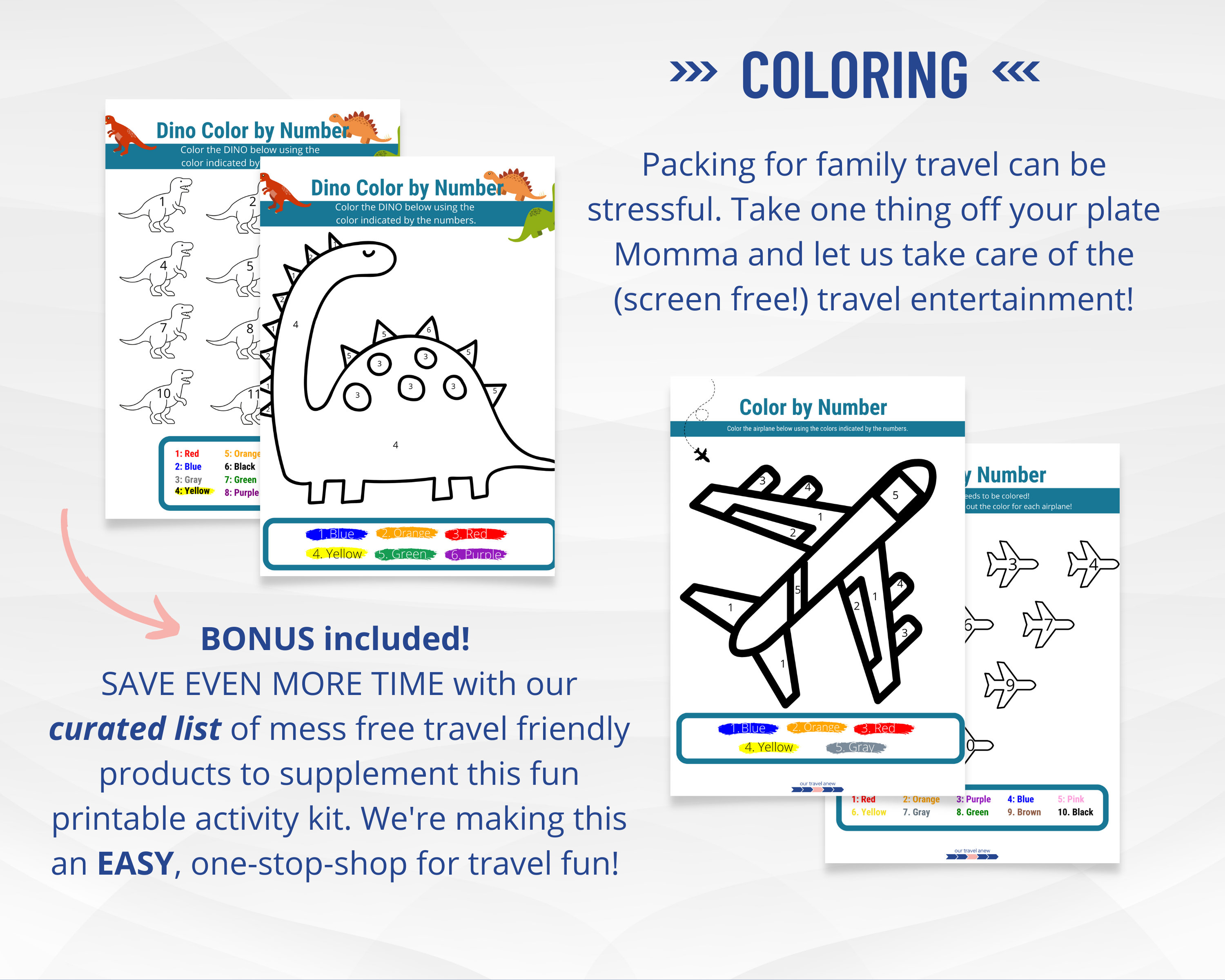 Kids Travel Activity Pack, Printable Travel Activities, Travel Activity ...