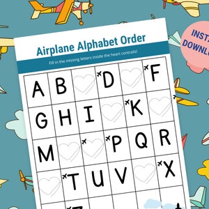 Preschool Alphabet Worksheets, Printable Airplane Activities, Plane ...