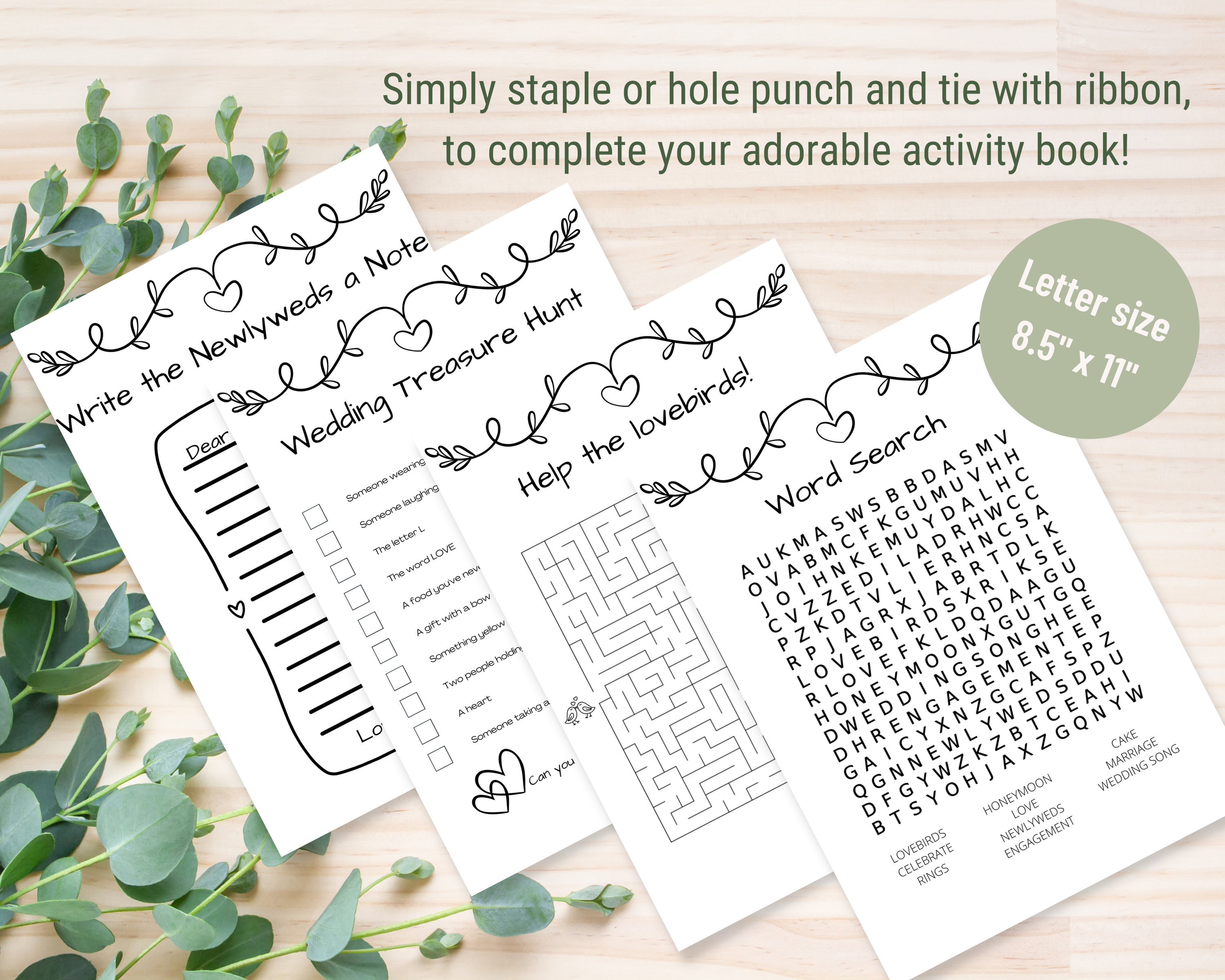 Personalized Wedding Coloring Book, Kids Table Wedding Activities ...