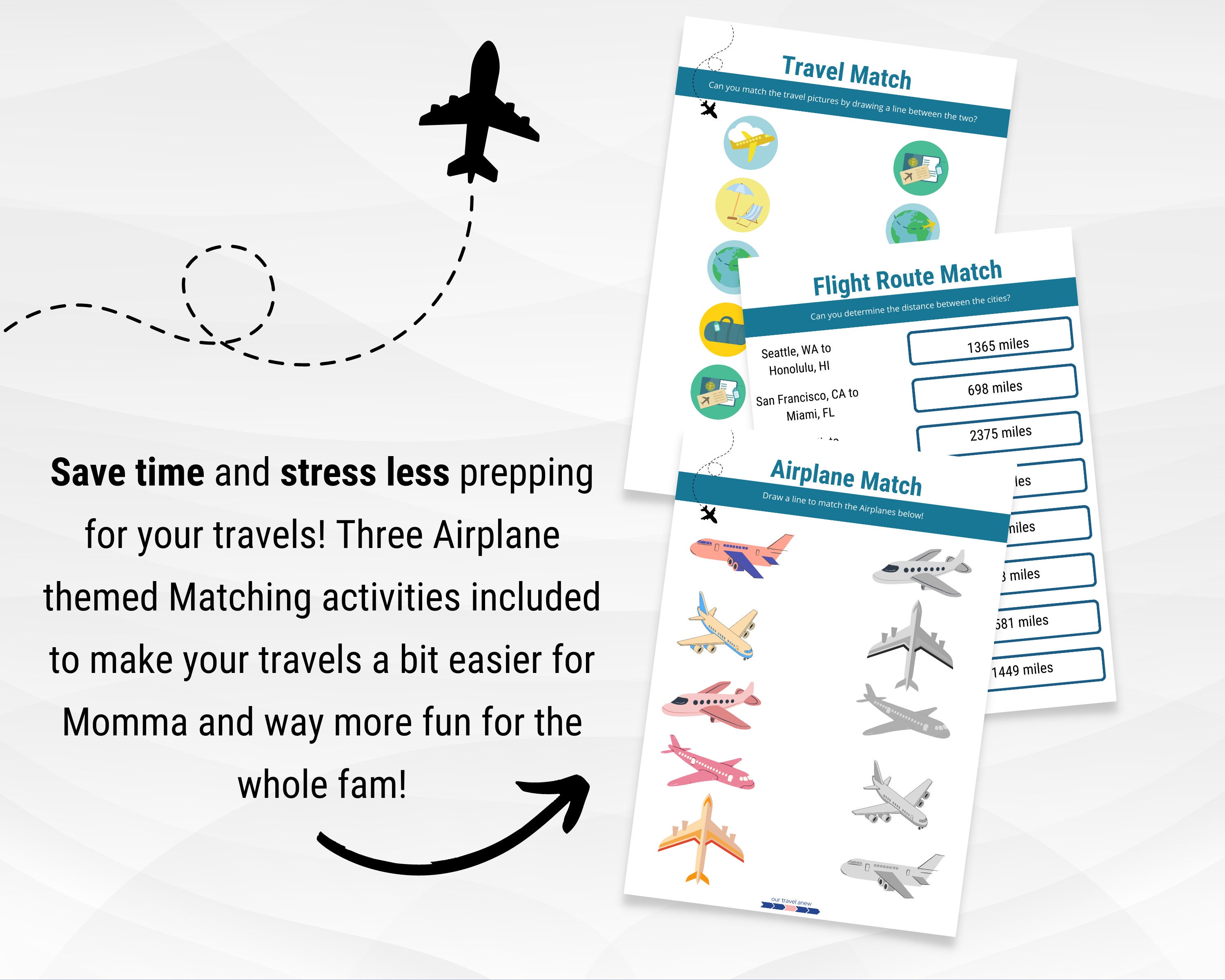 Plane Activities for Kids, Kids Flight Activity, Printable Airplane ...