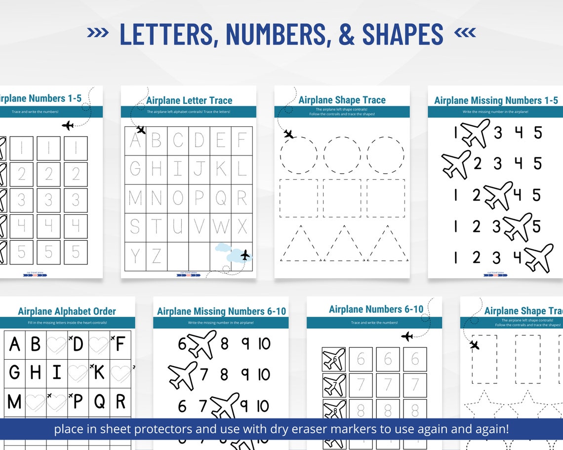 Airplane Games for Kids, Printable Travel Games, Plane Activities for ...