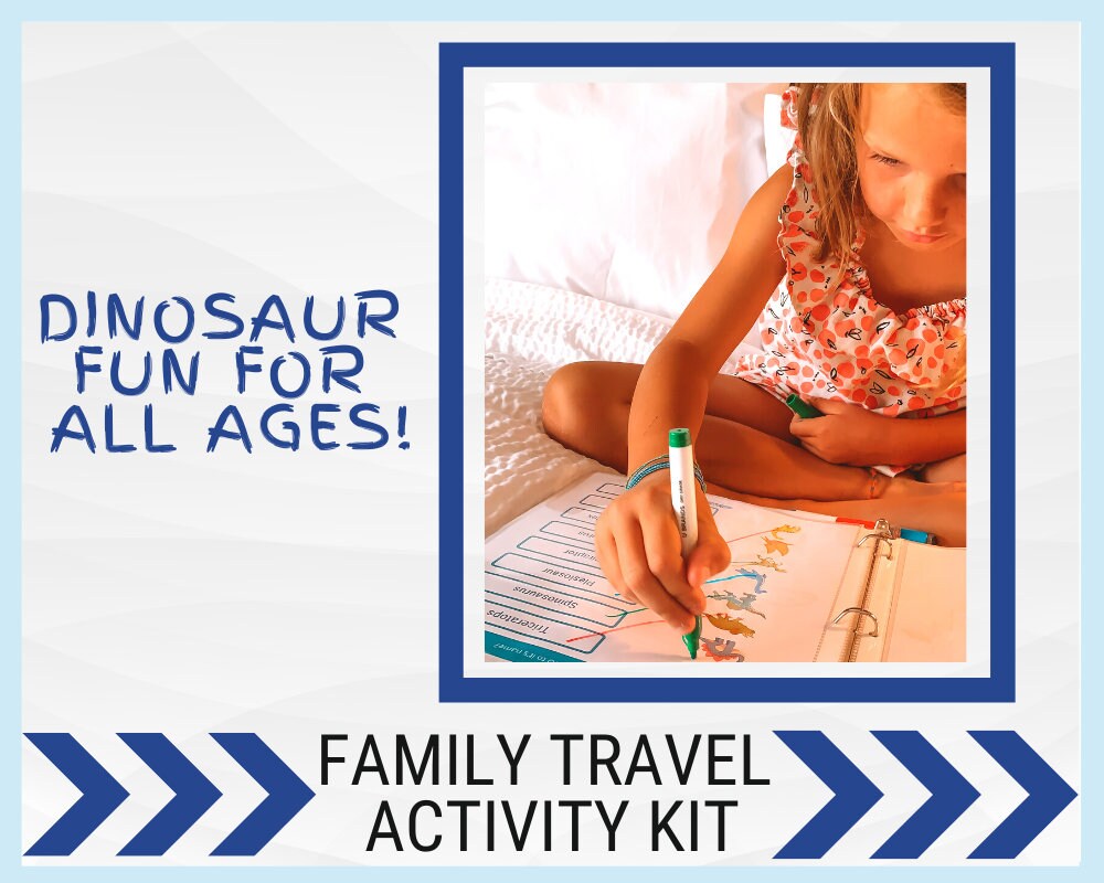 Dinosaur Activity Sheet, Dinosaur Worksheet, Kids Travel Activity Pack ...