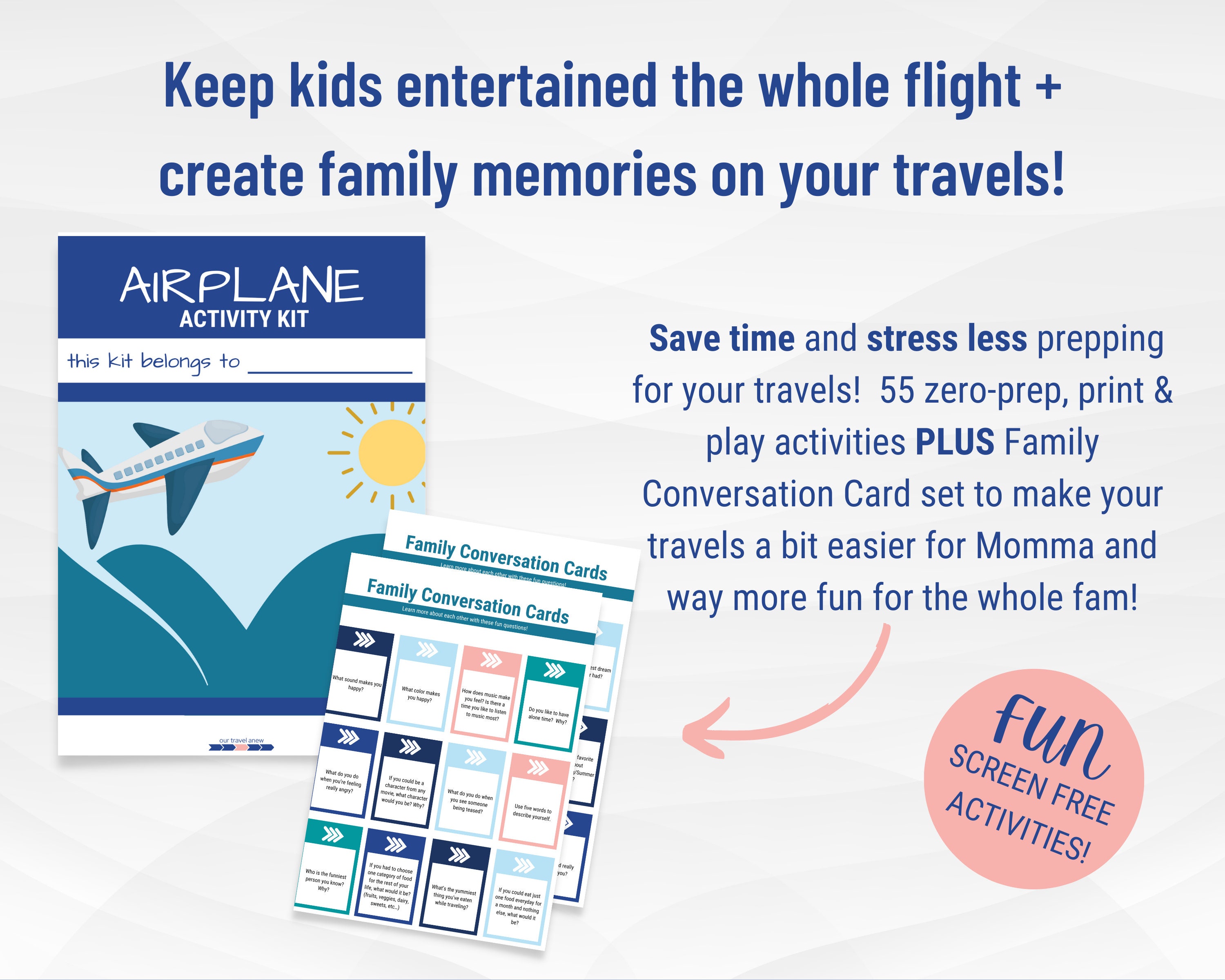 Airplane Games for Kids, Plane Activities for Kids, Kids Travel Kit ...
