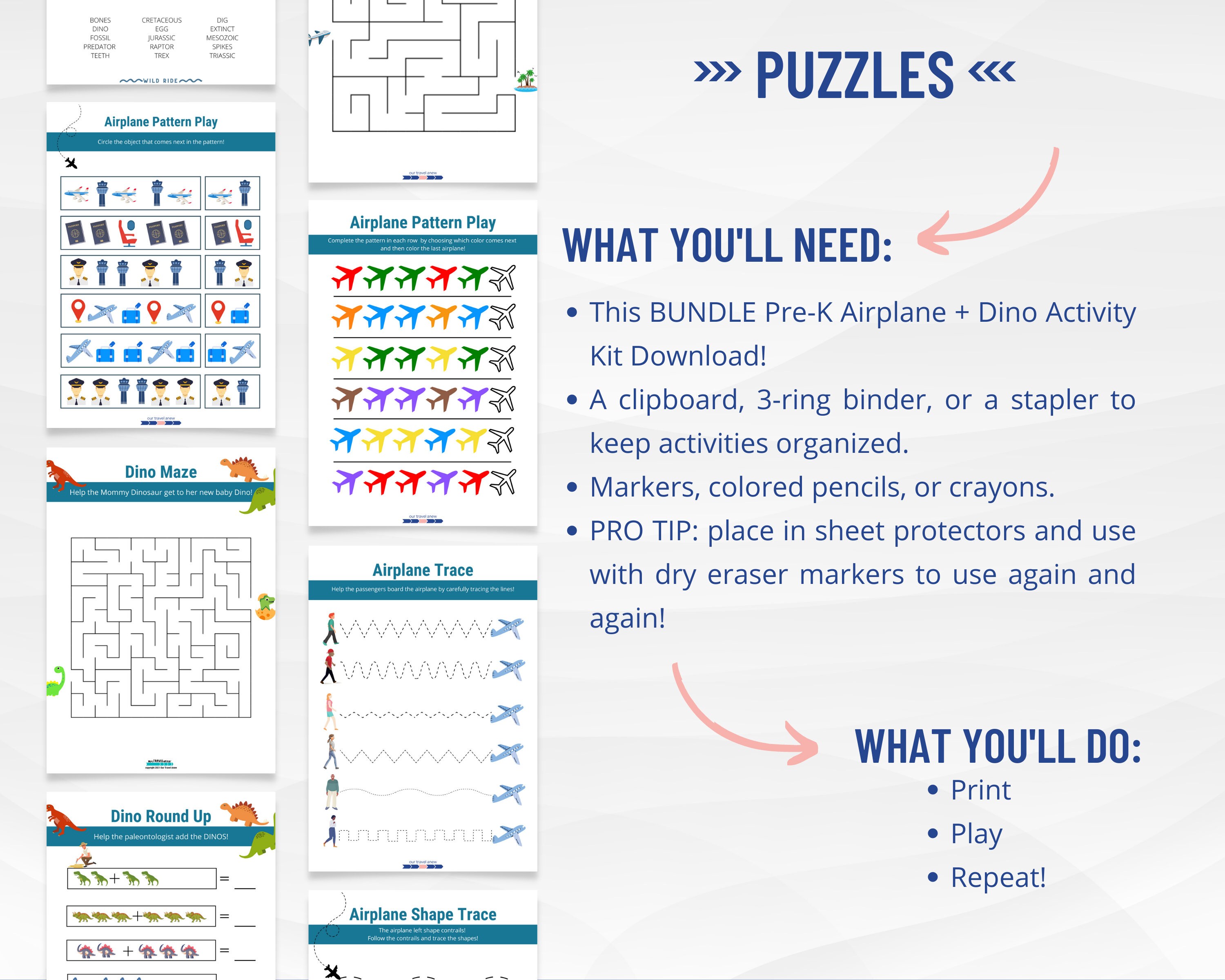 Kids Travel Activity Pack, Printable Travel Activities, Travel Activity ...