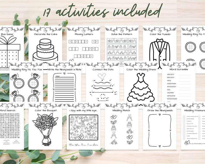 Personalized Wedding Coloring Book, Kids Table Wedding Activities ...