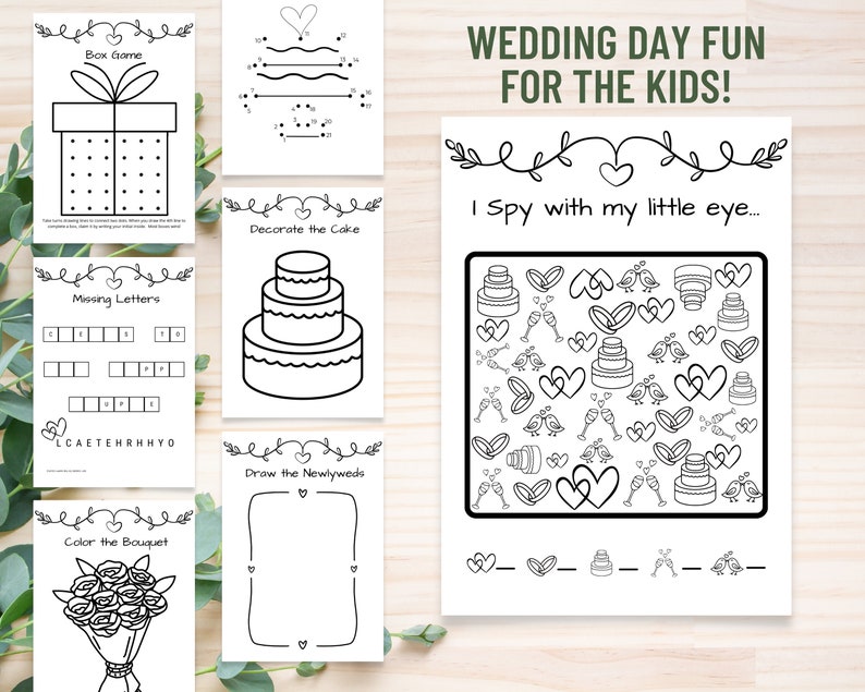 Personalized Wedding Coloring Book, Kids Table Wedding Activities ...
