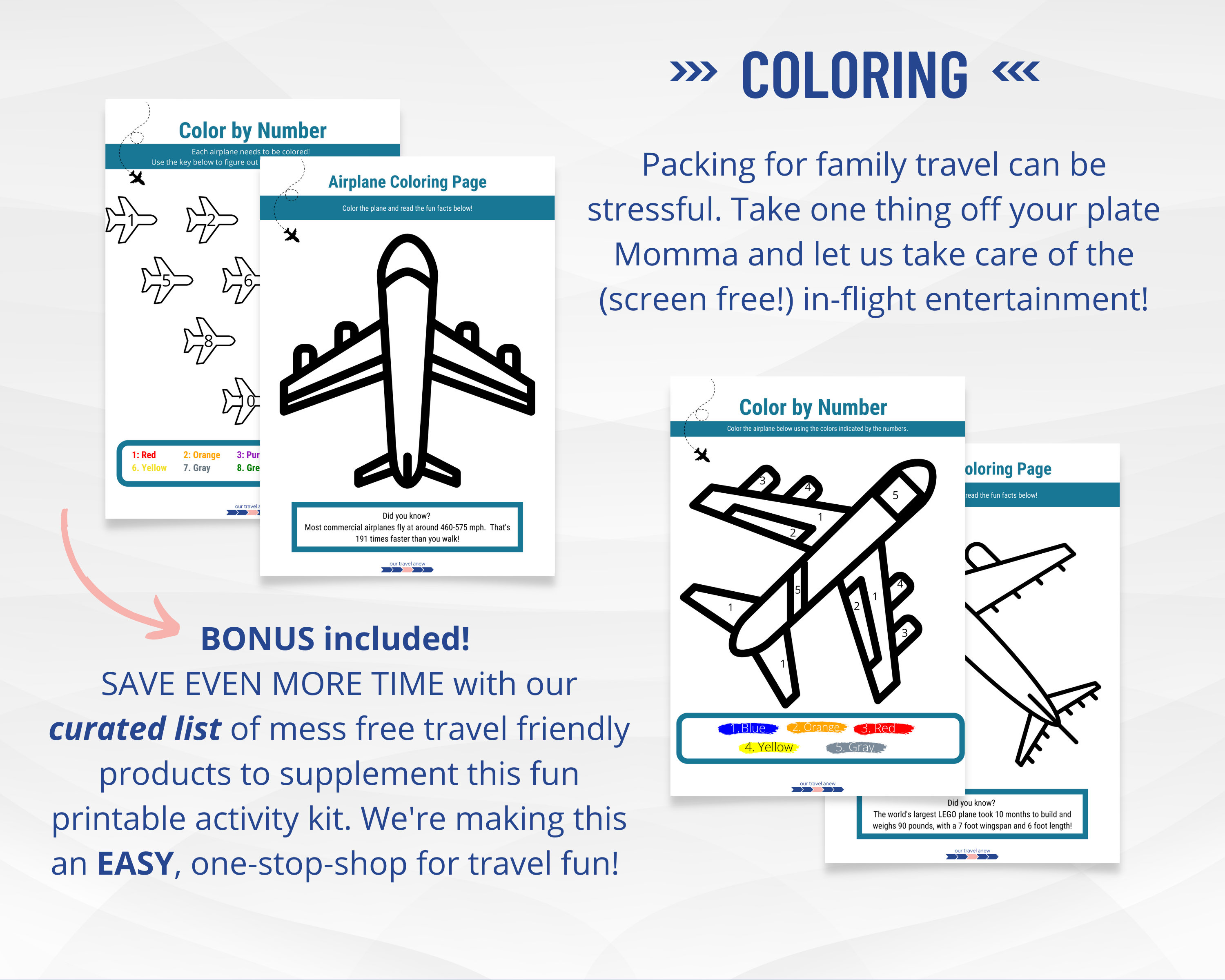 Airplane Activity Book, Airplane Games for Kids, Travel Activities for ...