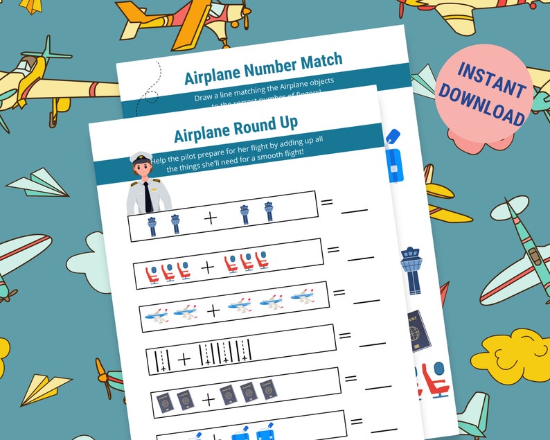 Printable Airplane Activities, Plane Activities for Kids, Kids Flight ...