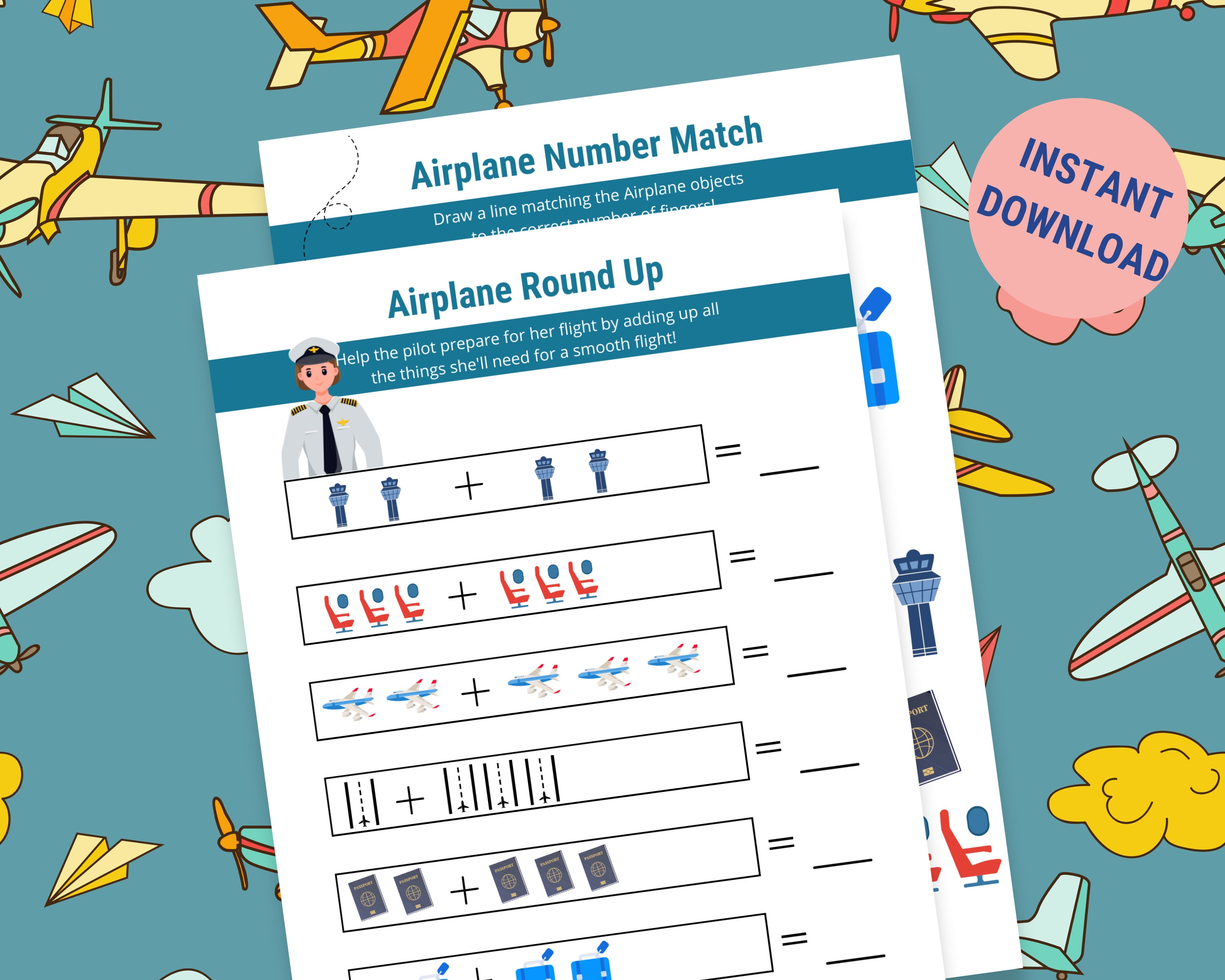 Printable Airplane Activities, Plane Activities for Kids, Kids Flight ...