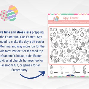 Easter I Spy, Printable Easter Game, Easter Activity Sheet, Easter ...