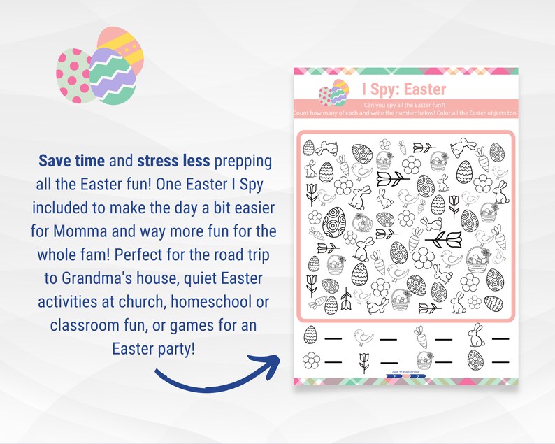 Easter I Spy, Printable Easter Game, Easter Activity Sheet, Easter ...