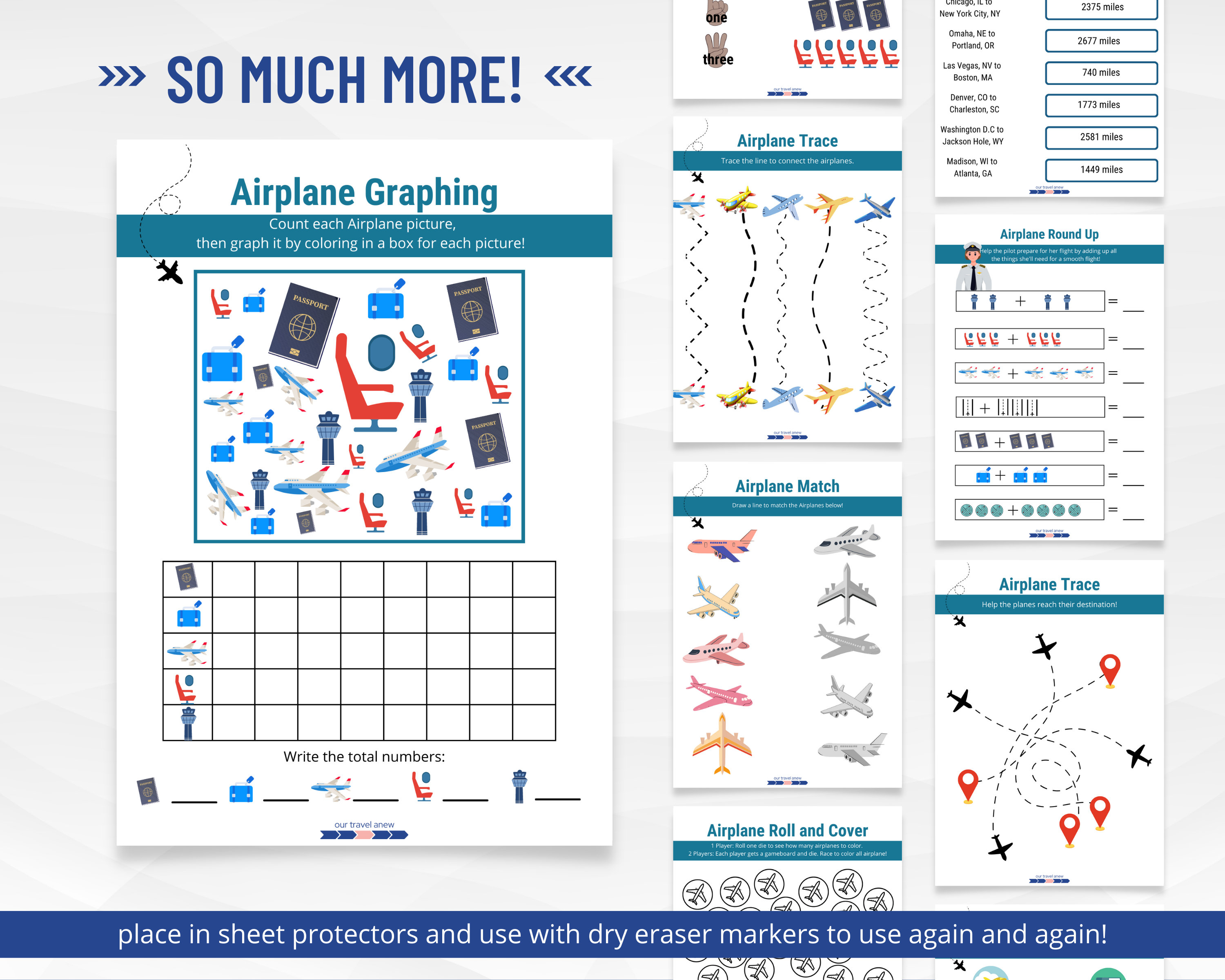 Airplane Activities Printable, Printable Travel Activities, Plane ...