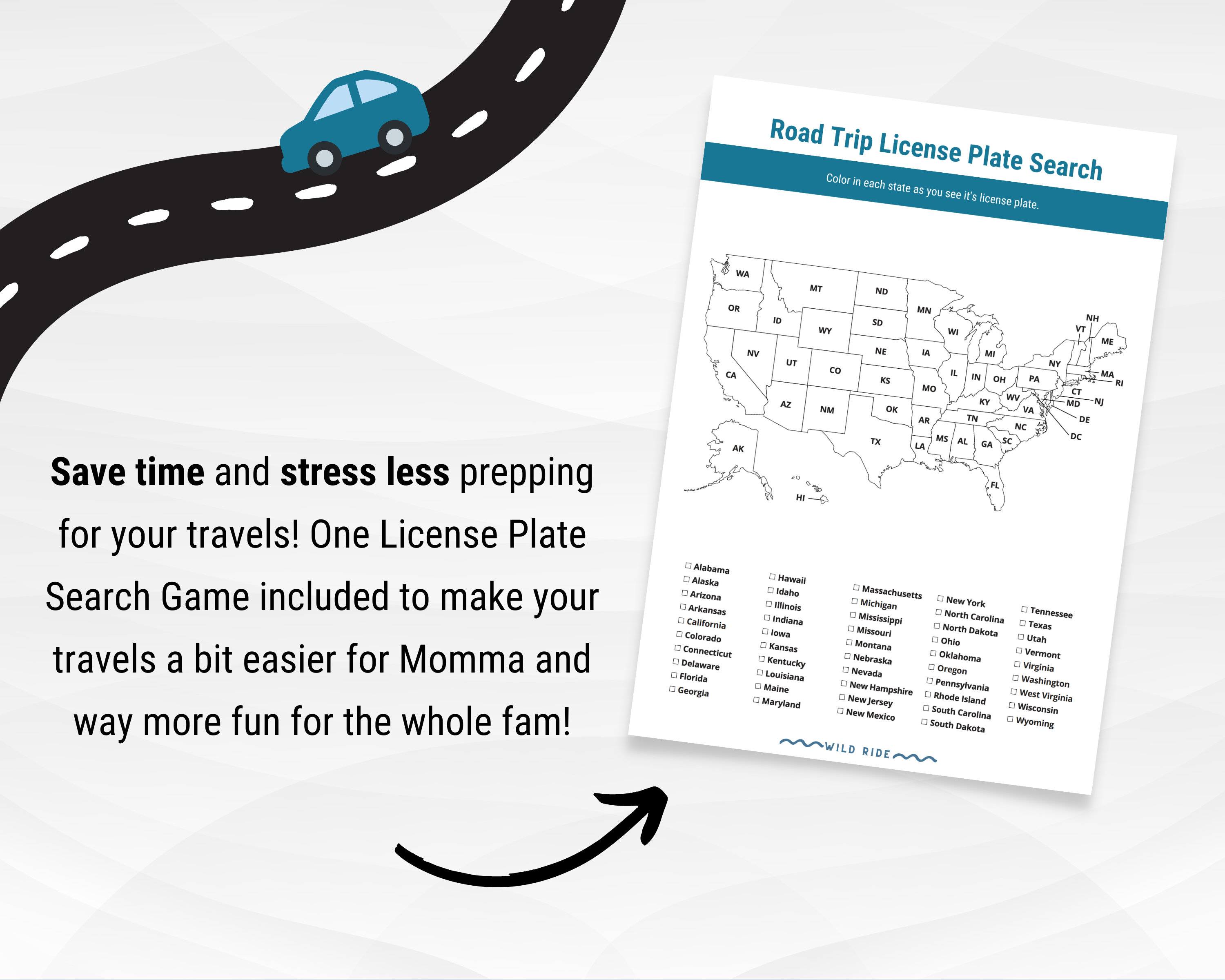 Road Trip License Plate, License Plate Game, Printable Road Trip Games ...