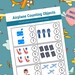 Preschool Counting Activity Printable, Printable Airplane Activities ...