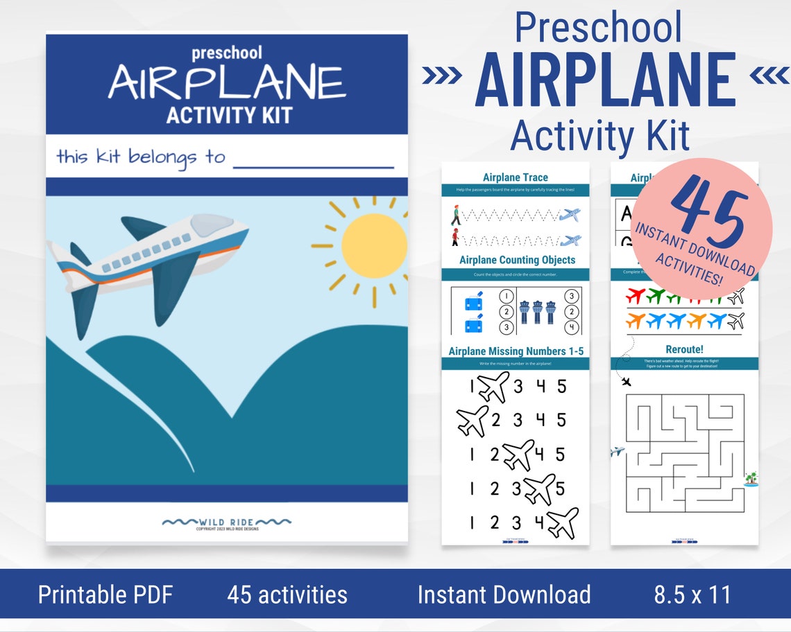 Airplane Games for Kids, Printable Travel Games, Plane Activities for ...