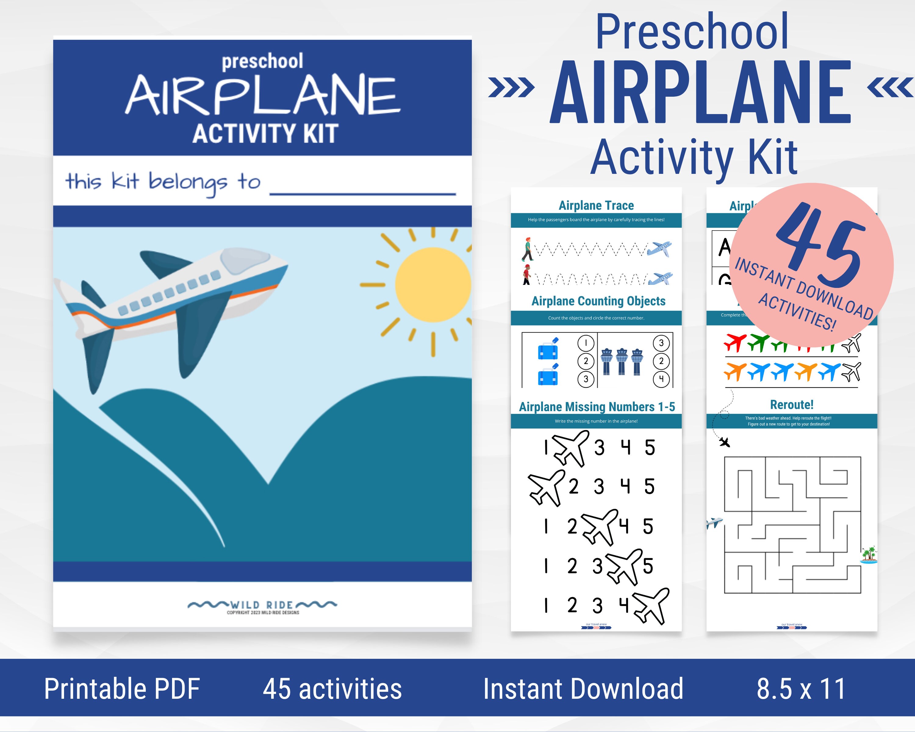 Airplane Games for Kids, Printable Travel Games, Plane Activities for ...