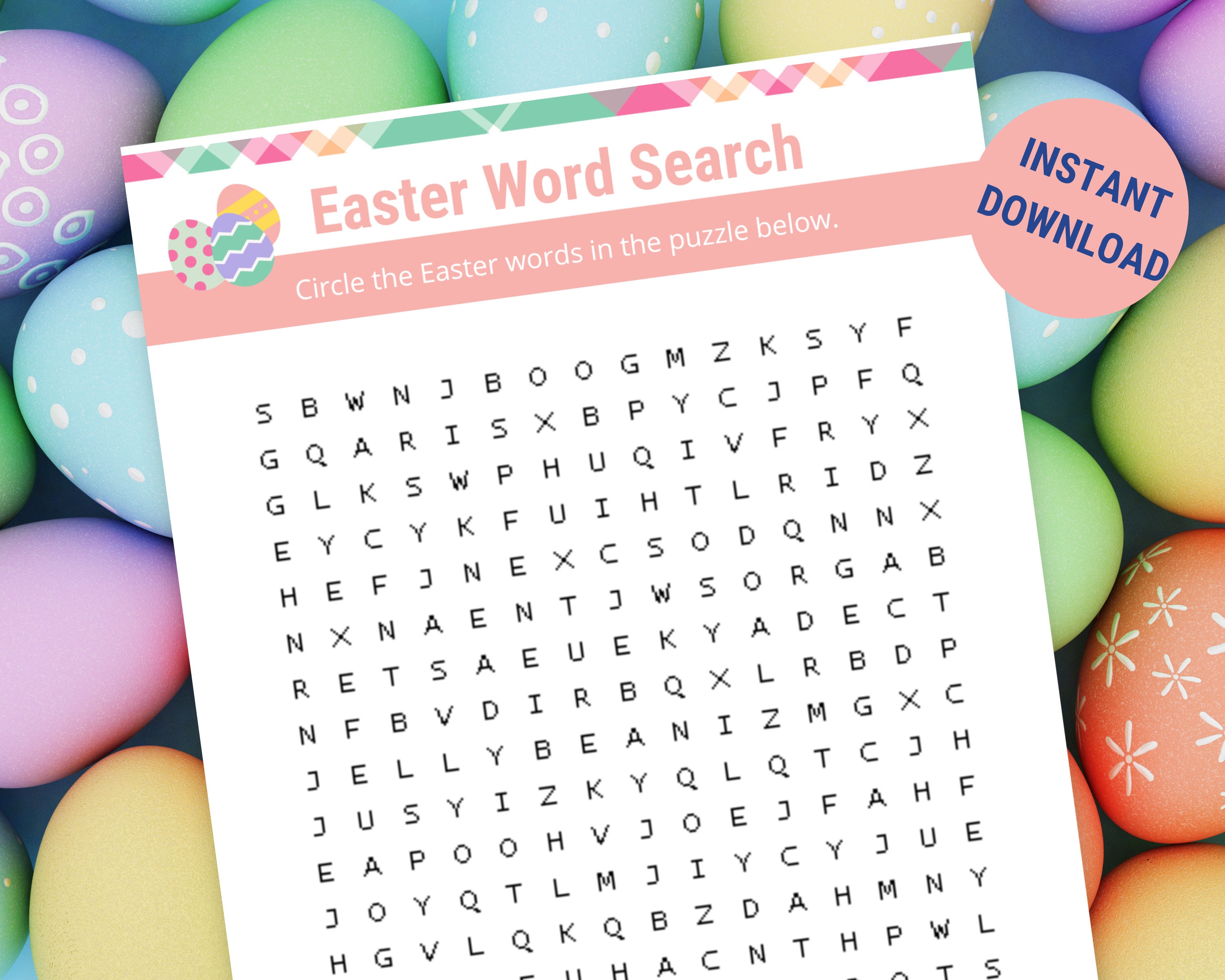 Easter Word Search, Printable Easter Game, Easter Activity Sheet ...