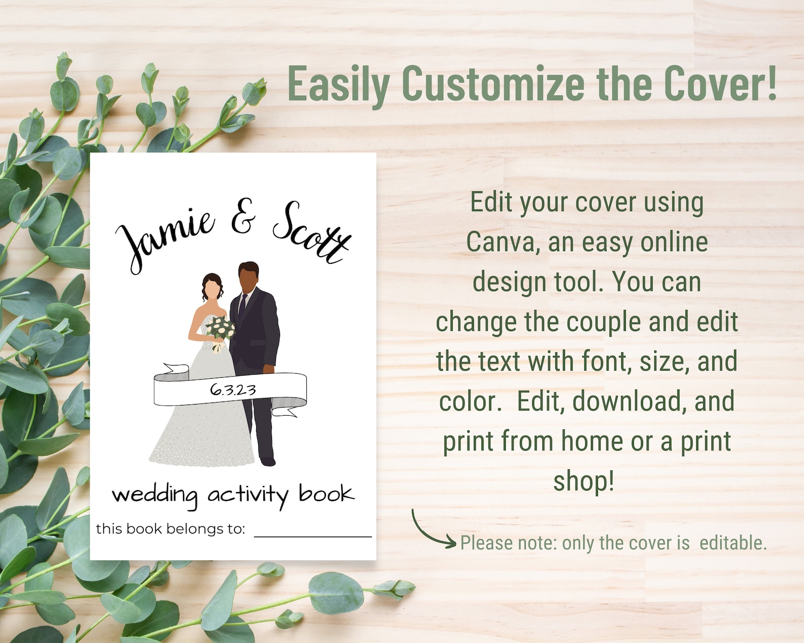 Personalized Wedding Coloring Book, Kids Table Wedding Activities ...