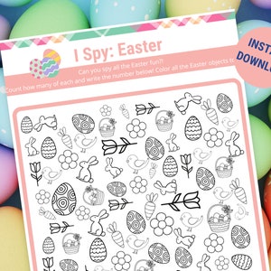 Easter I Spy, Printable Easter Game, Easter Activity Sheet, Easter ...