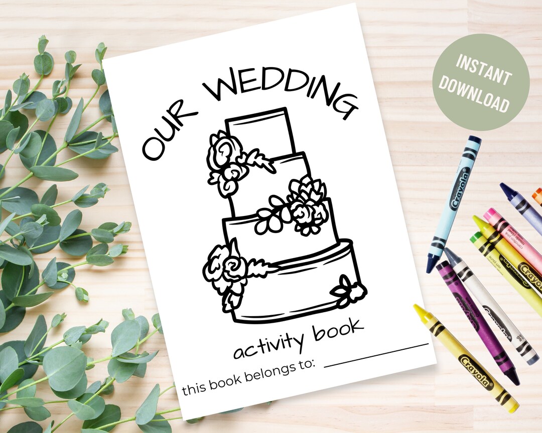 Wedding Activity Book for Kids, Kids Table Wedding Activities, Wedding ...
