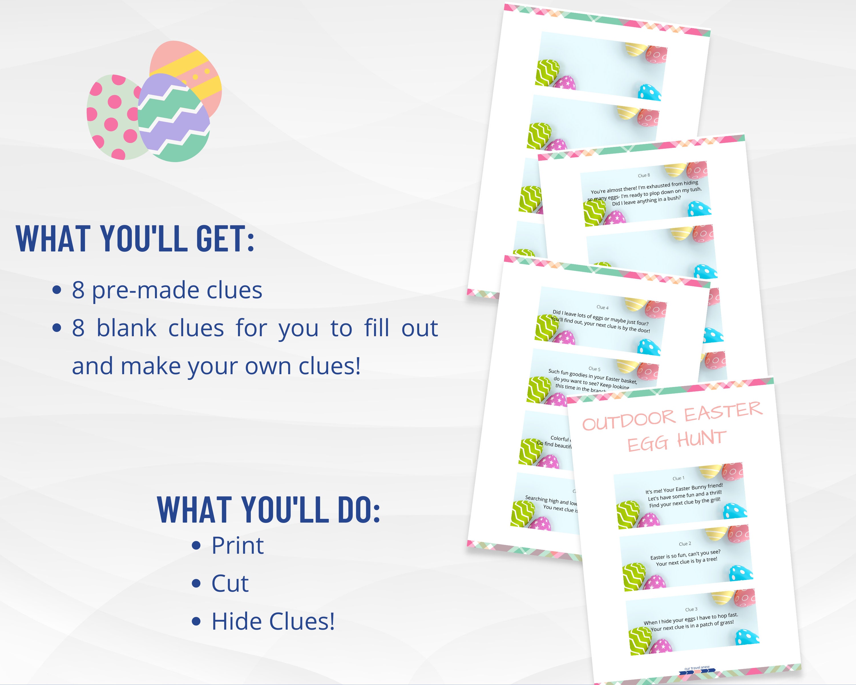 Outdoor Easter Egg Hunt, Easter Scavenger Hunt for Kids, Easter ...